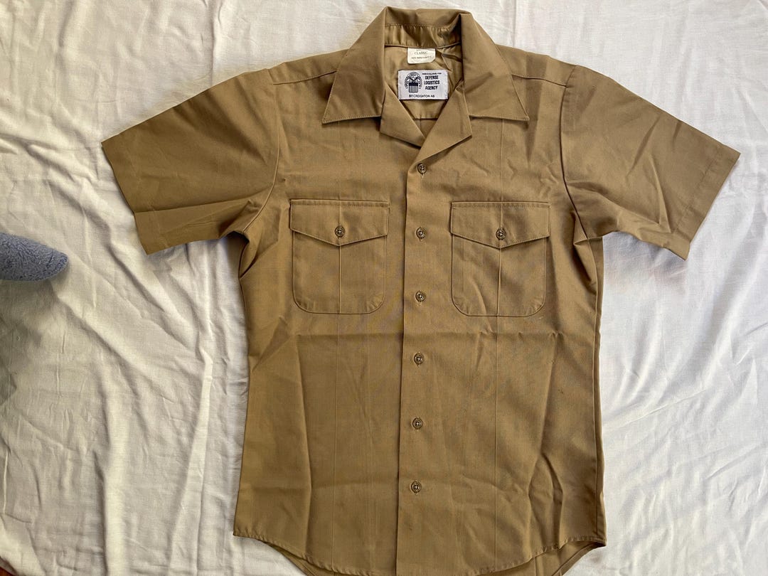 US Marine Corps Khaki Uniform Shirt-small-creighton-usmc - Etsy