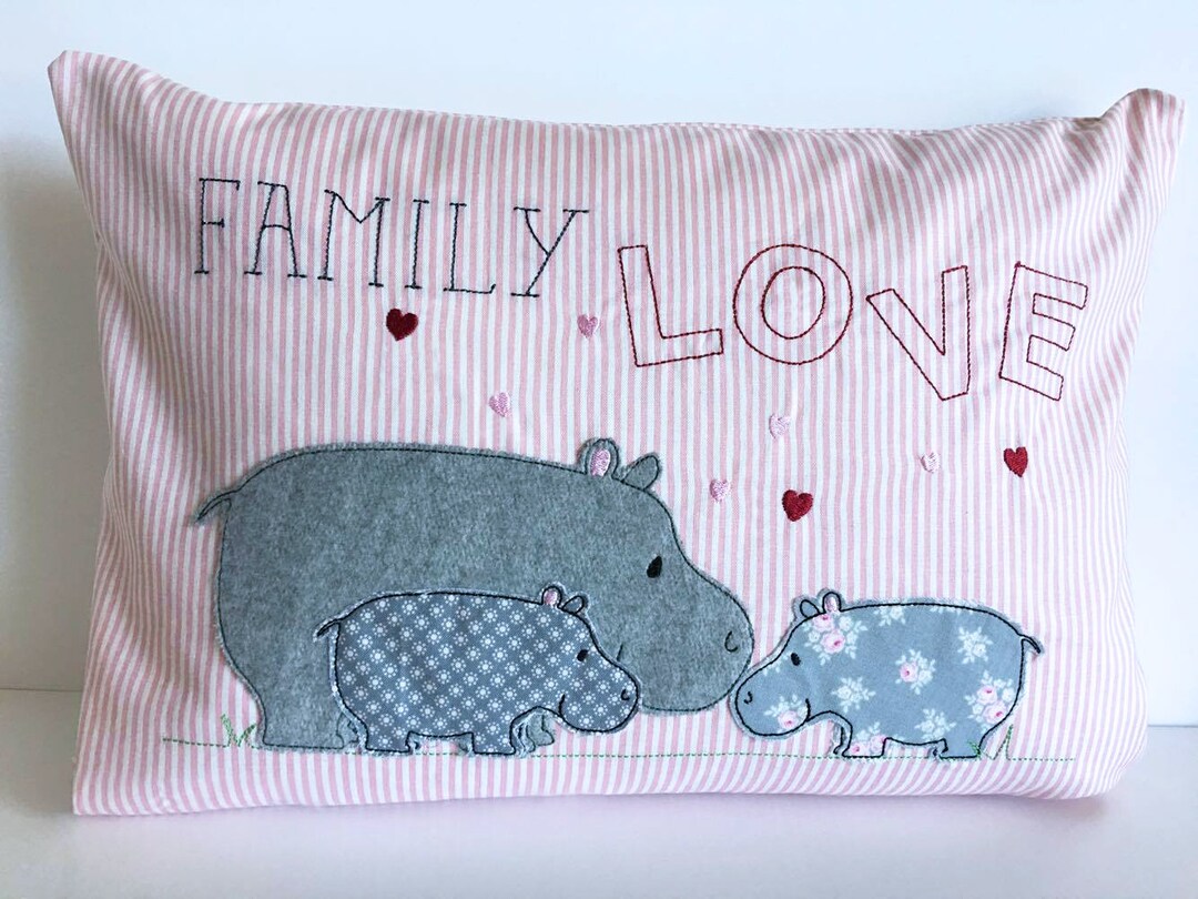 Embroidery File Mrs. Schmidt 10x10 Hippo Doodle - Etsy