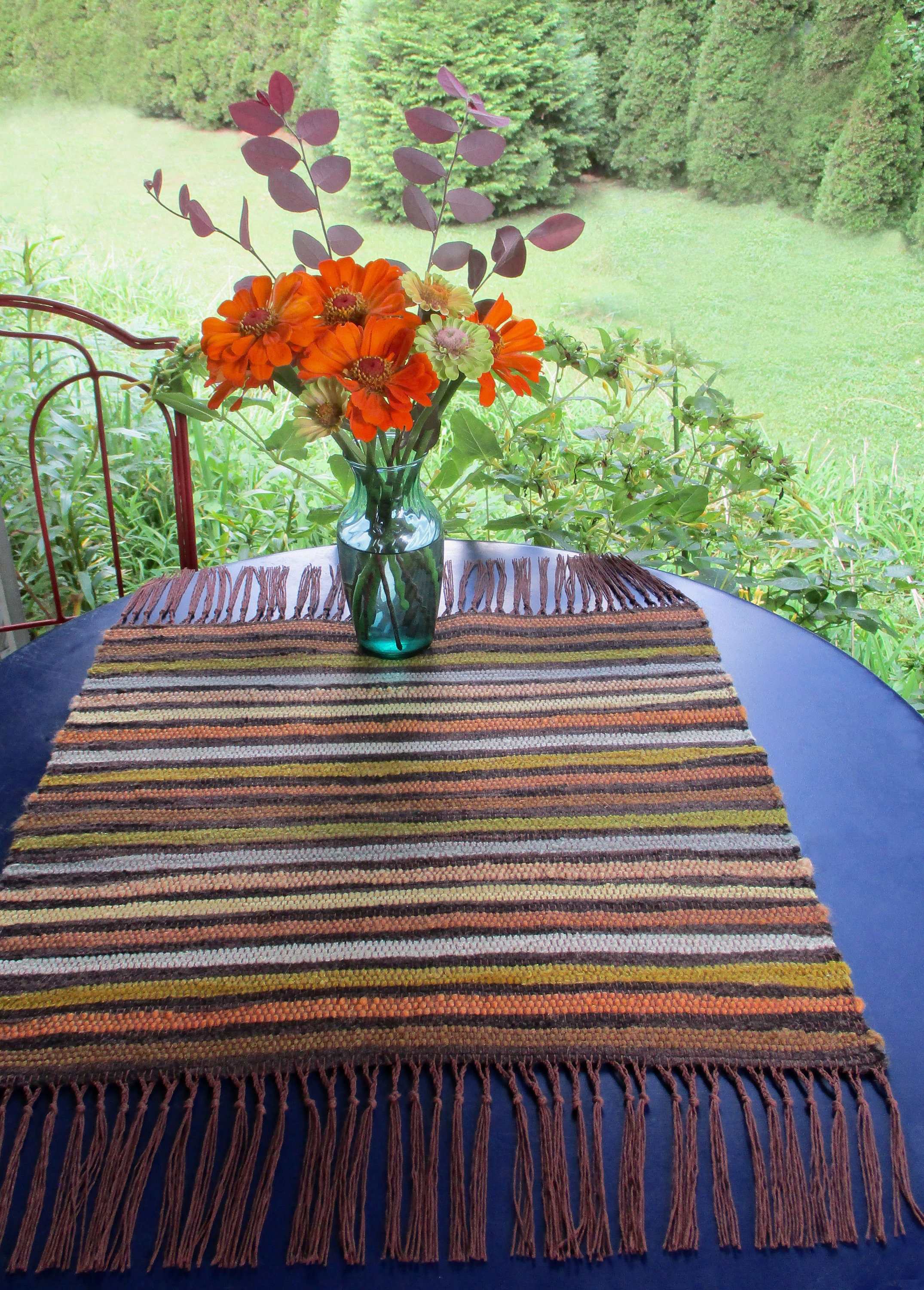 Handwoven Table Centerpiece Plant/vegetable Dyed WOOL Cloth - Etsy