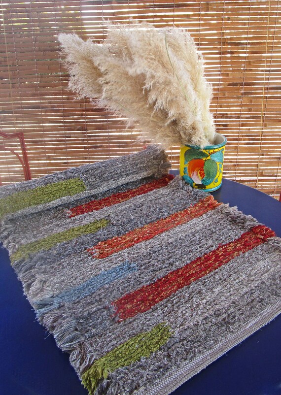 Handmade Handwoven Chenille Rug Floor Textile Using | Etsy