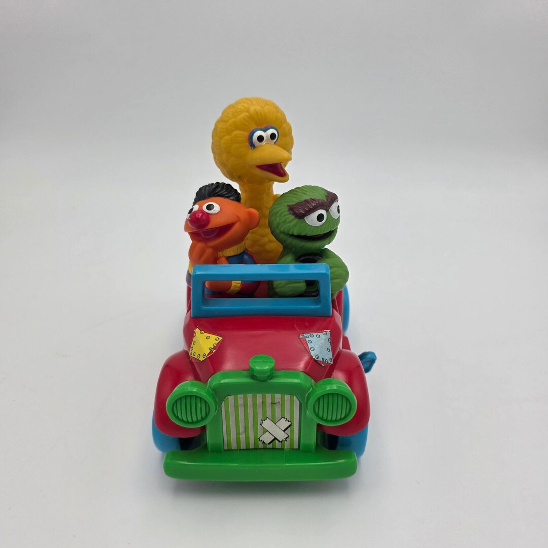 Vintage Tyco Sesame Street Ernie Bert Oscar Car Toy Preschool Childrens ...