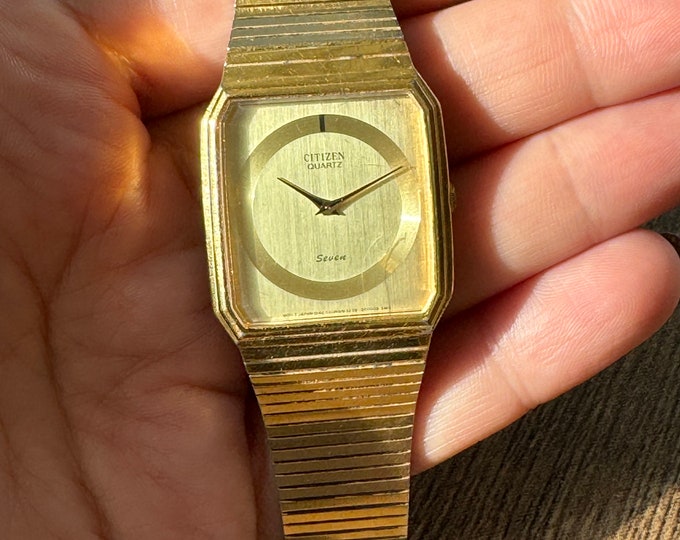 Vintage Citizen Watch With Gold Plated Stainless Steel Band | Working ...