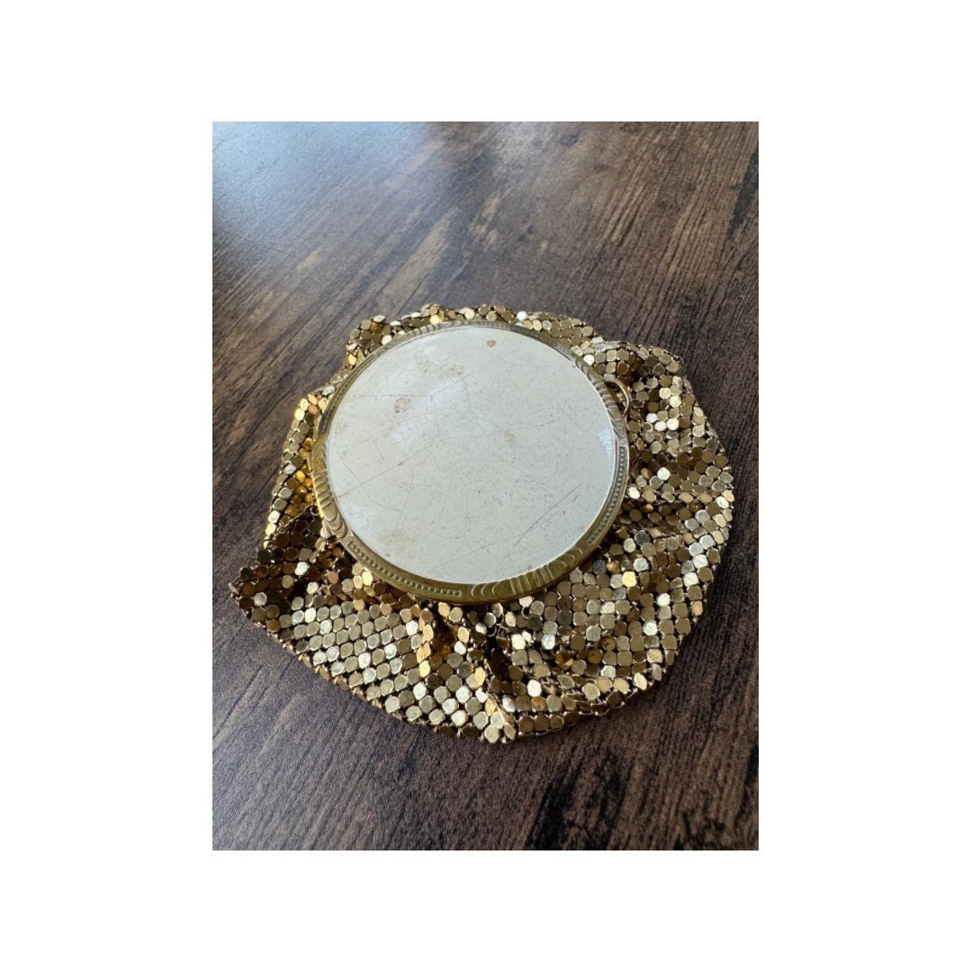Vintage 1930s Evans Gold Mesh Compact Purse: Art Deco Designer ...