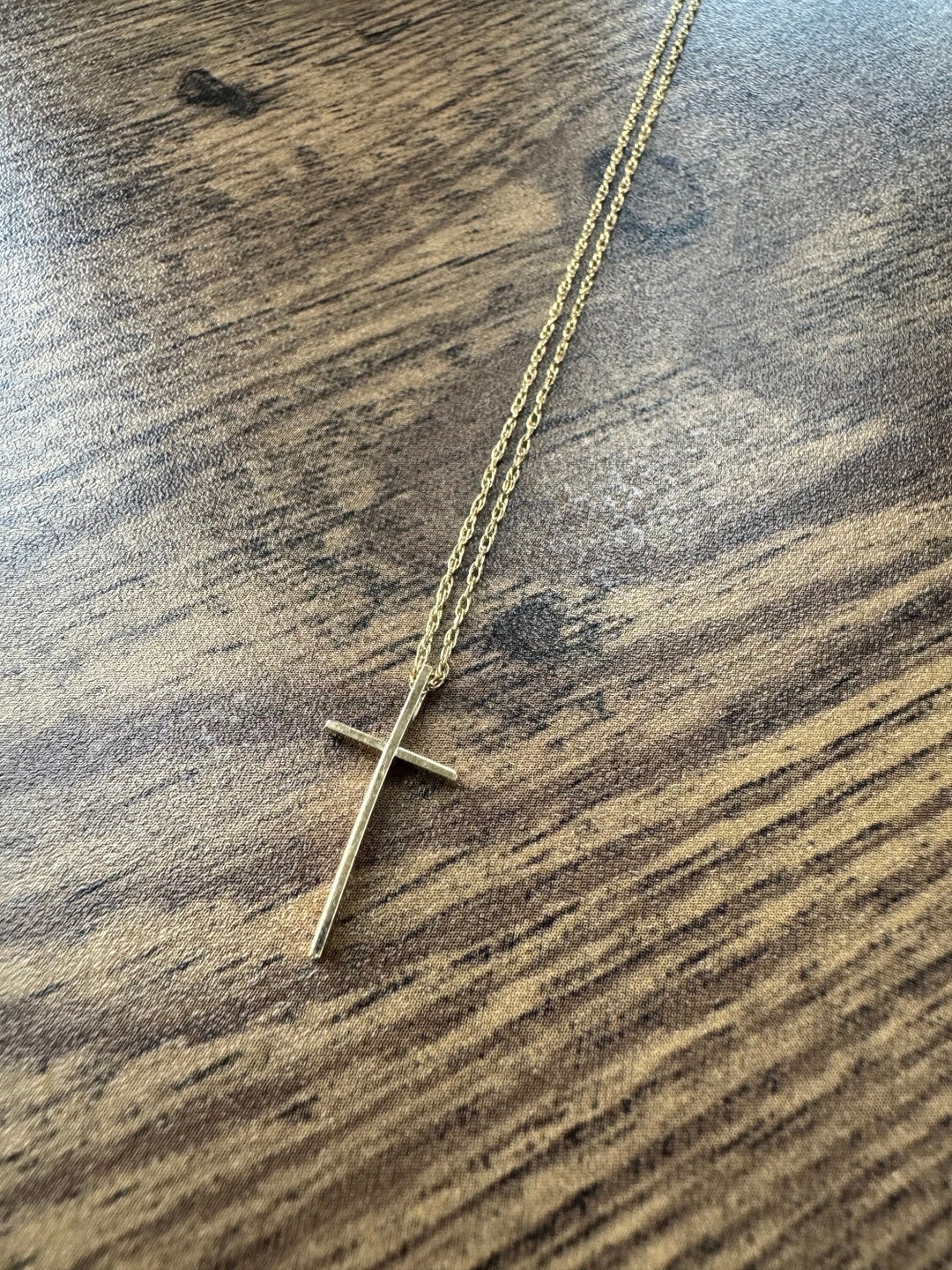 Vintage 14k Gold Filled Thin Cross Pendant Necklace - Elegant Layering ...