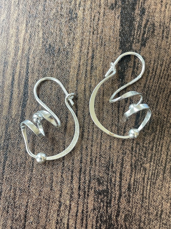Vintage abstract sterling earrings - Gem