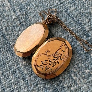 Art Deco Stetson Chain Co. Gold Filled Locket Necklace | Gold Filled ...