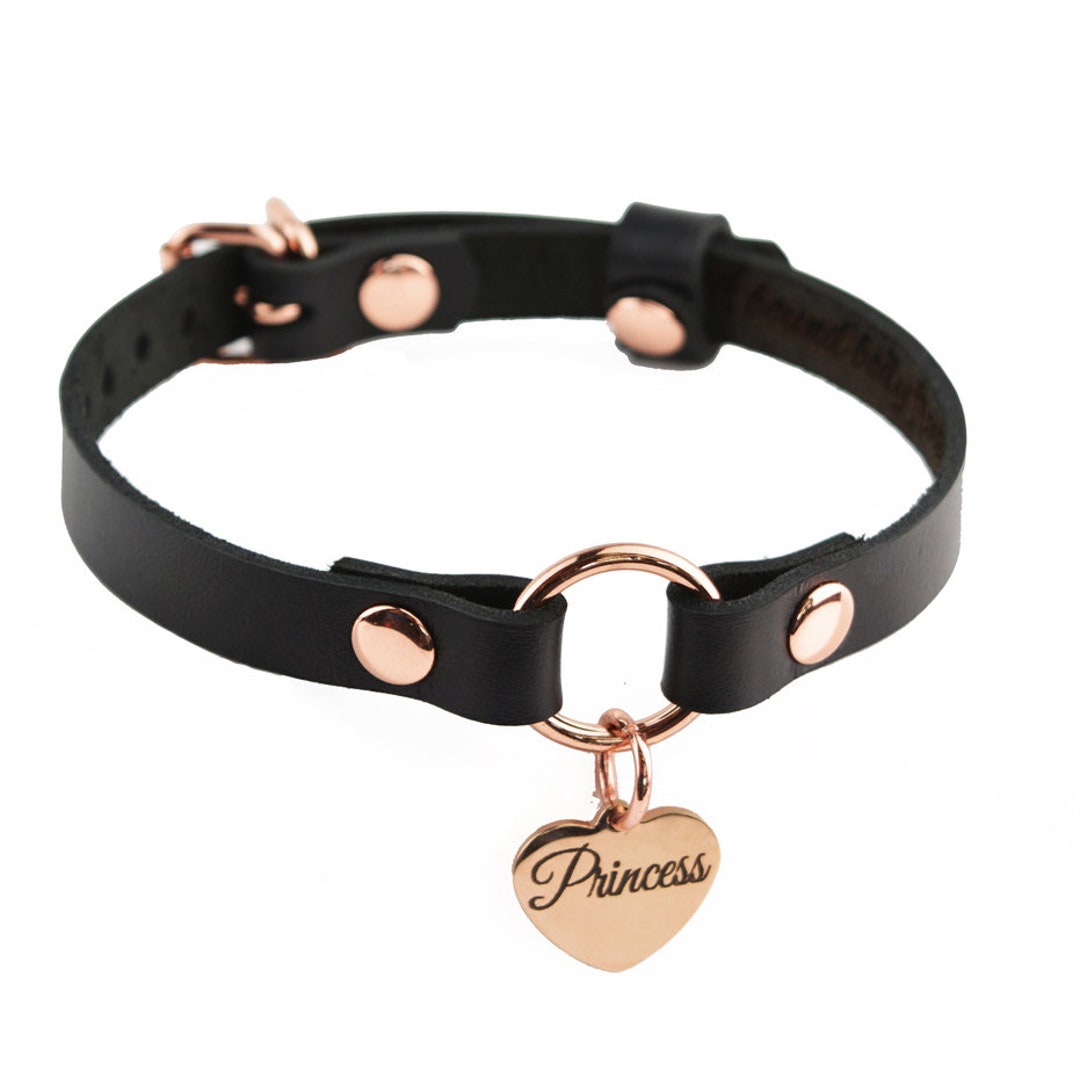 Secret Message Custom Engraved Love Heart Collar | Handcrafted Leather ...