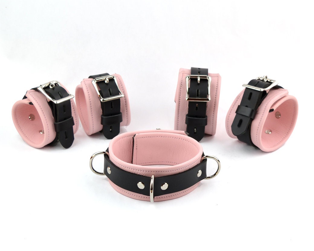 Blush Pink Leather Restraint Set Handcrafted Premium Leather | Etsy