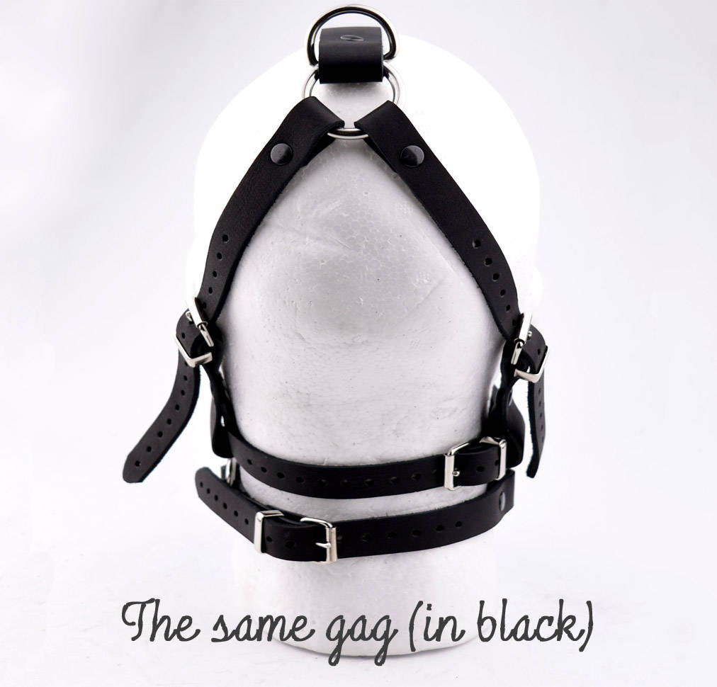 Purple Panel Bondage Ball Gag Ballgag Bdsm Head Harness Etsy