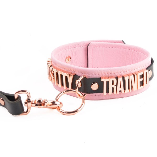 Pink Bondage Collar - Etsy