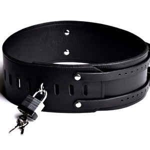 Heavy Duty Bondage Leather Belt Waist Trainer Locking Premium Leather ...
