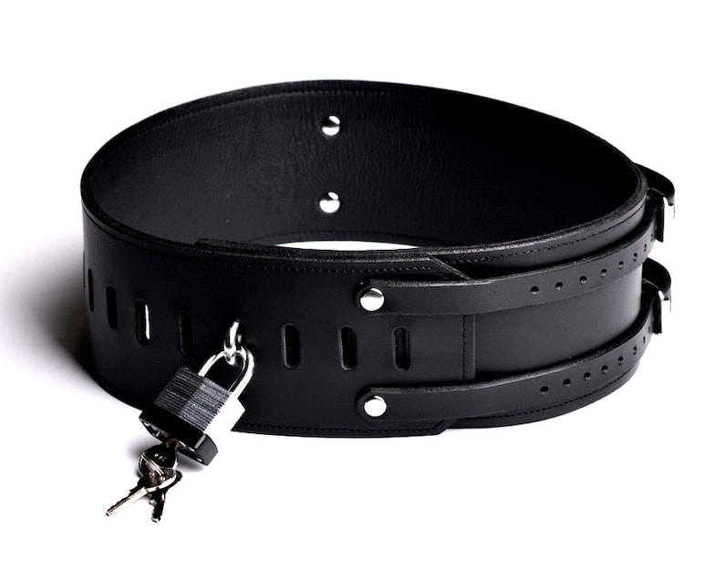 Heavy Duty Bondage Leather Belt Waist Trainer Locking Premium - Etsy
