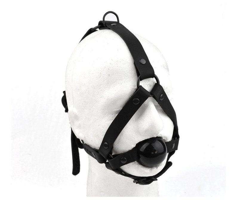 Bdsm Gag Bondage Restraint Ballgag Ball Gag Leather Etsy