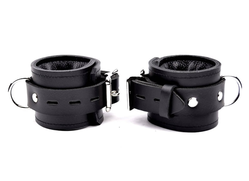 WRIST Cuffs PREMIUM PADDED Handcrafted Leather Black Locking - Etsy