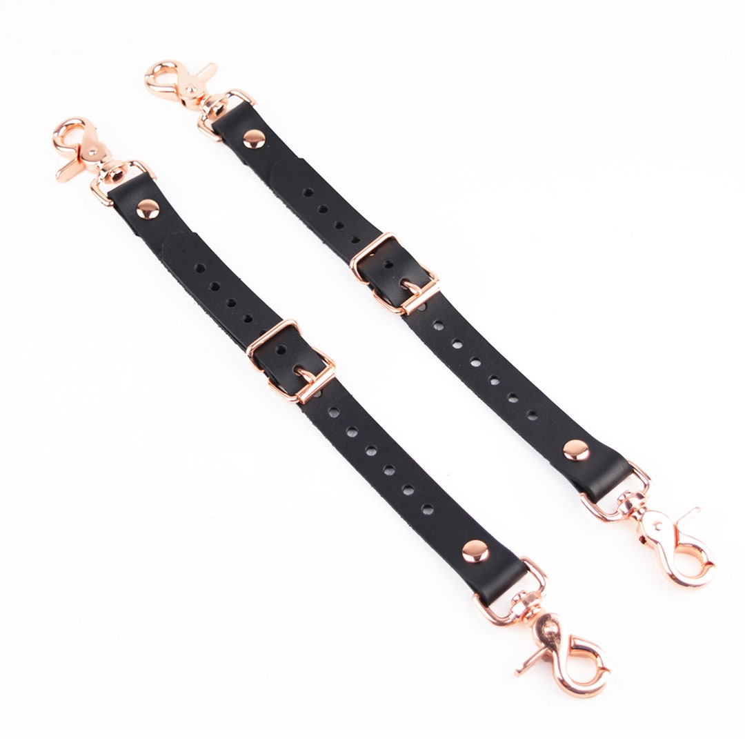 Suspender Attachment for Belt and Thigh Cuffs Black and Rose Gold ...