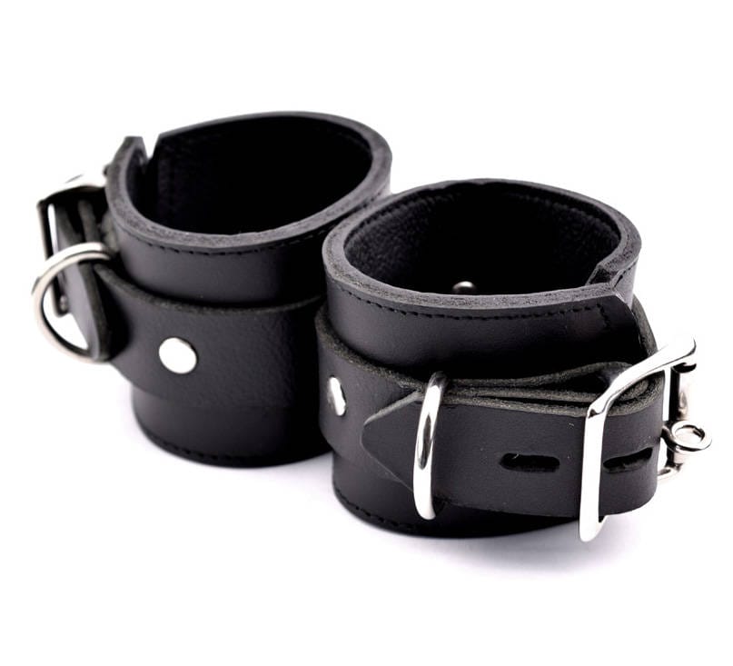 Strict Rigid Handcuffs Black Leather Premium Quality - Etsy Australia