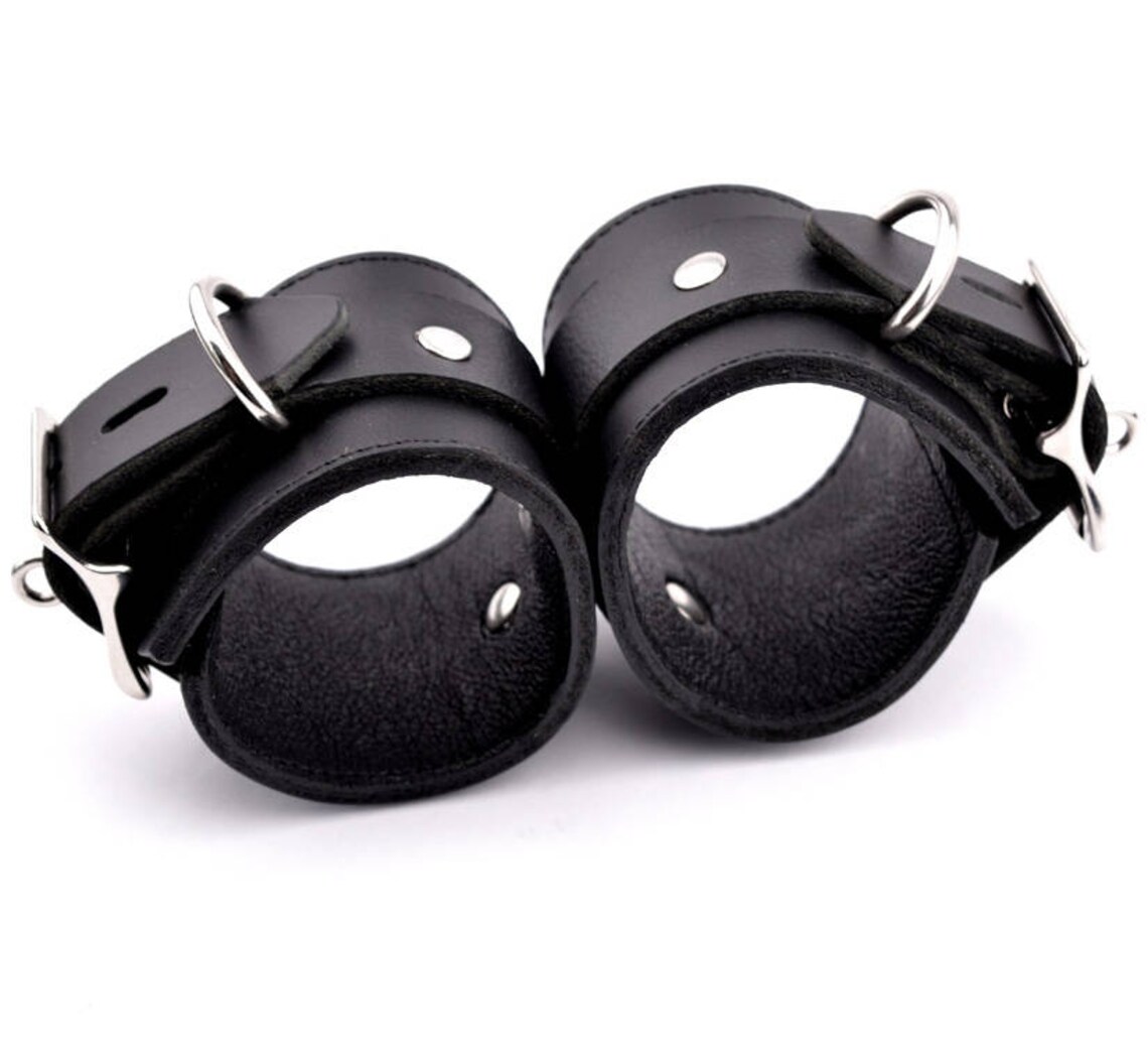 Strict Rigid Handcuffs Black Leather Premium Quality - Etsy Australia