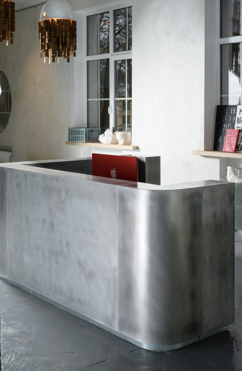 Modern Reception Desk | Custom Reception Desk | Front Desk | Steel ...