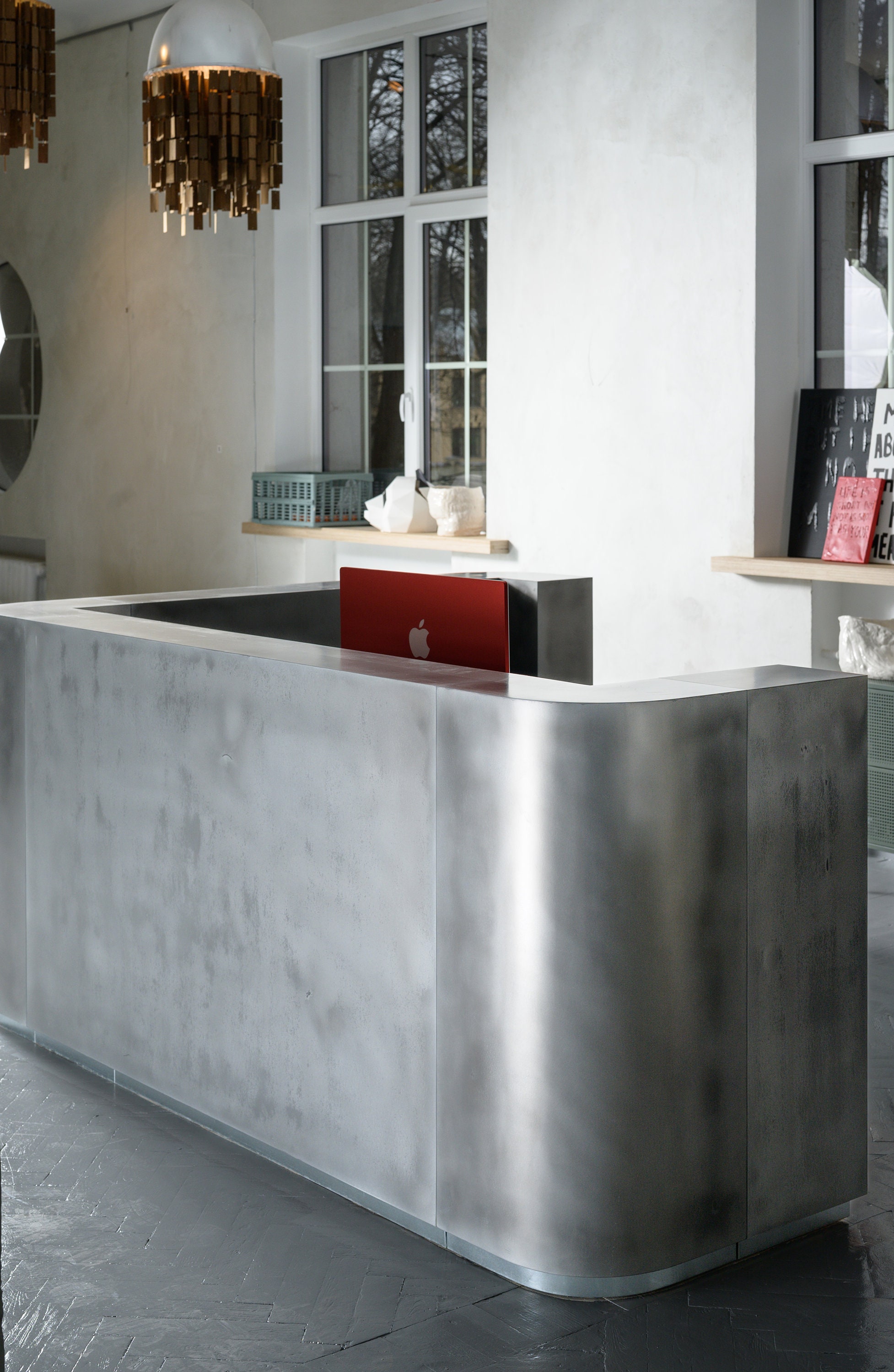 Modern Reception Desk | Custom Reception Desk | Front Desk | Steel ...