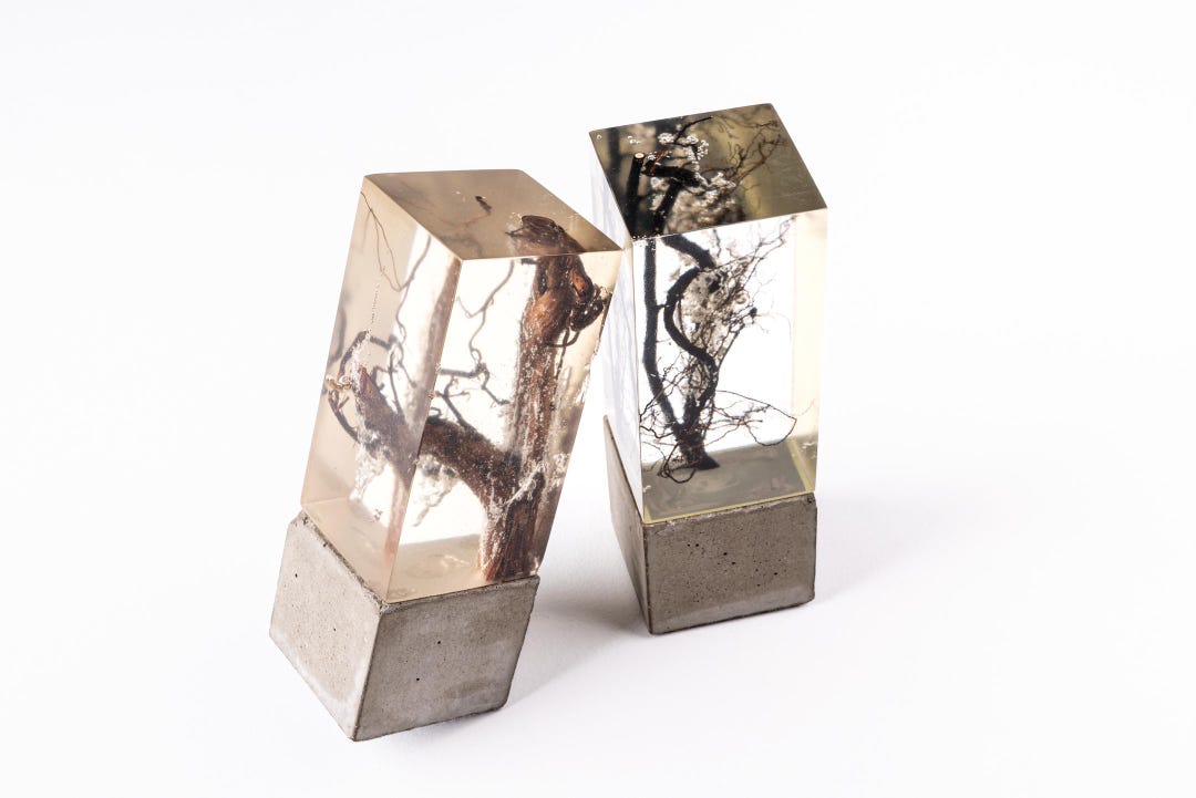Custom Epoxy Award Statue | Wood Root and Concrete Base - Etsy