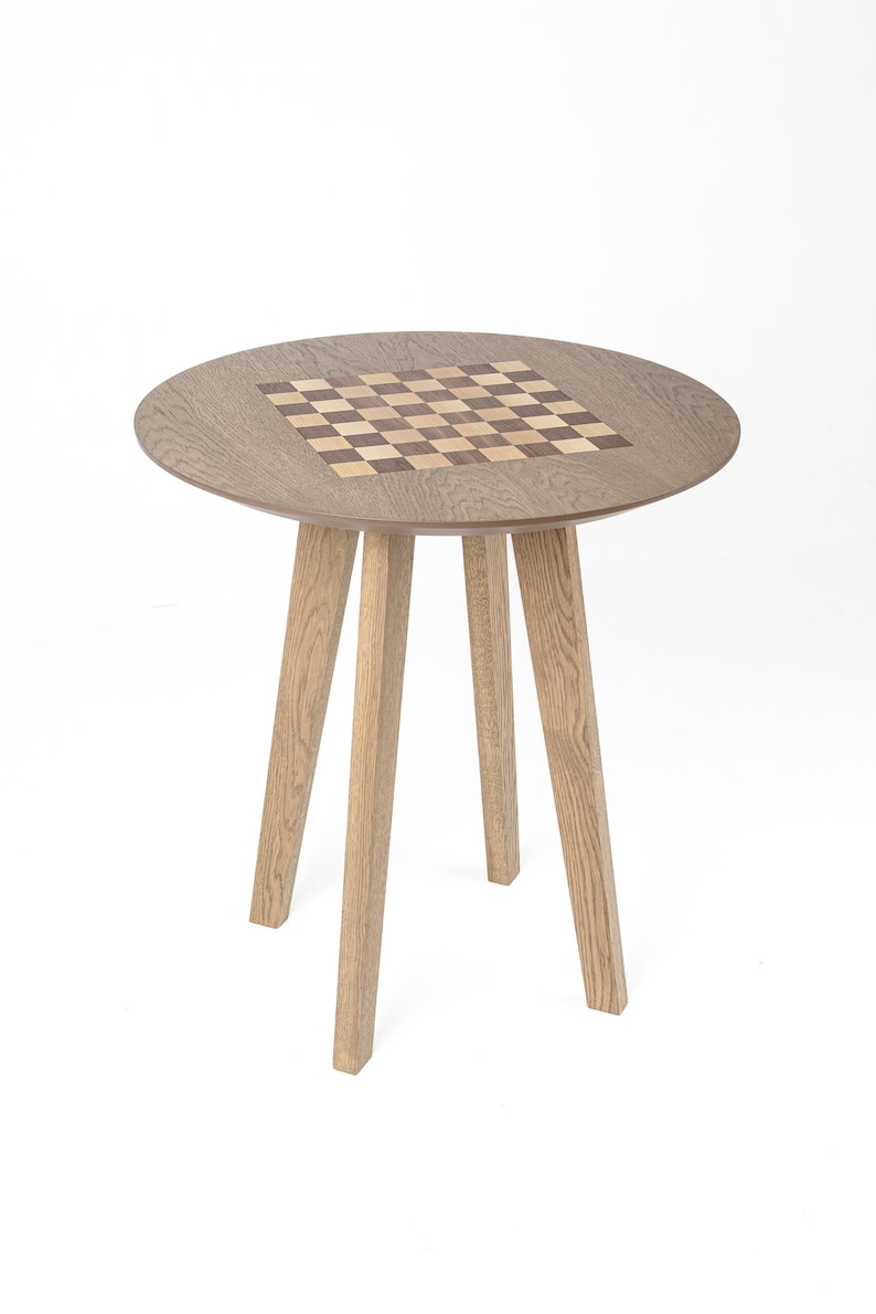 Oak Chess Table | Modern Chess Table | Natural Wood | Chessboard - Etsy