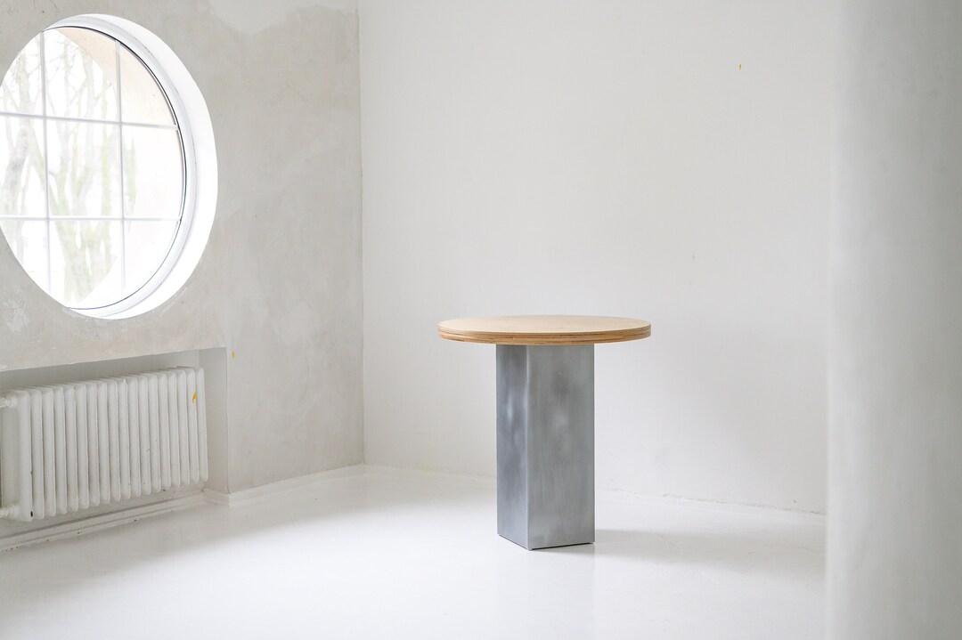 Modern Round Table | Round Bar Height Table | High Table | Natural Wood ...
