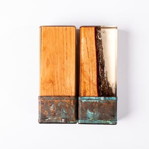 Custom Epoxy Award Statue | Alder Wood, Weathered Copper Base - Etsy