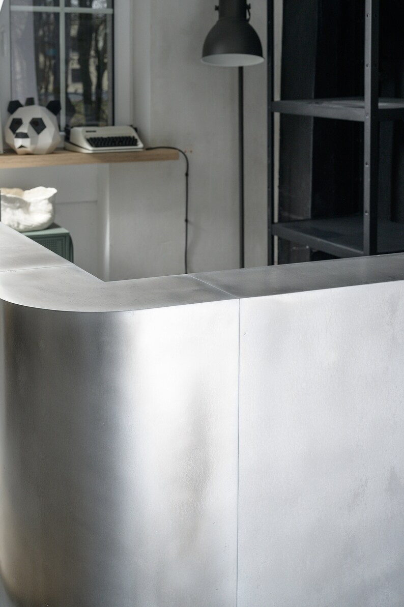 Modern Reception Desk Custom Reception Desk Front Desk Steel Counter - Etsy