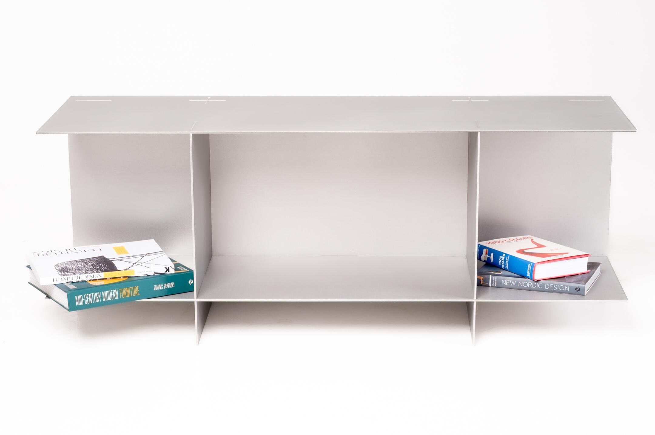 Convertible Bookshelf Stainless Steel Bookcase Table Bookcase Stainless ...