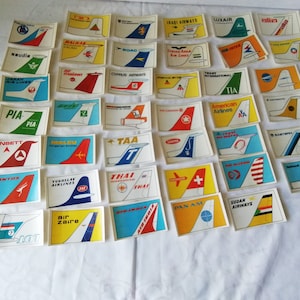 Airlines of the World Sticker Collection Set of 40 Vintage Decals - Etsy