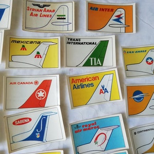 Airlines of the World Sticker Collection Set of 40 Vintage Decals - Etsy