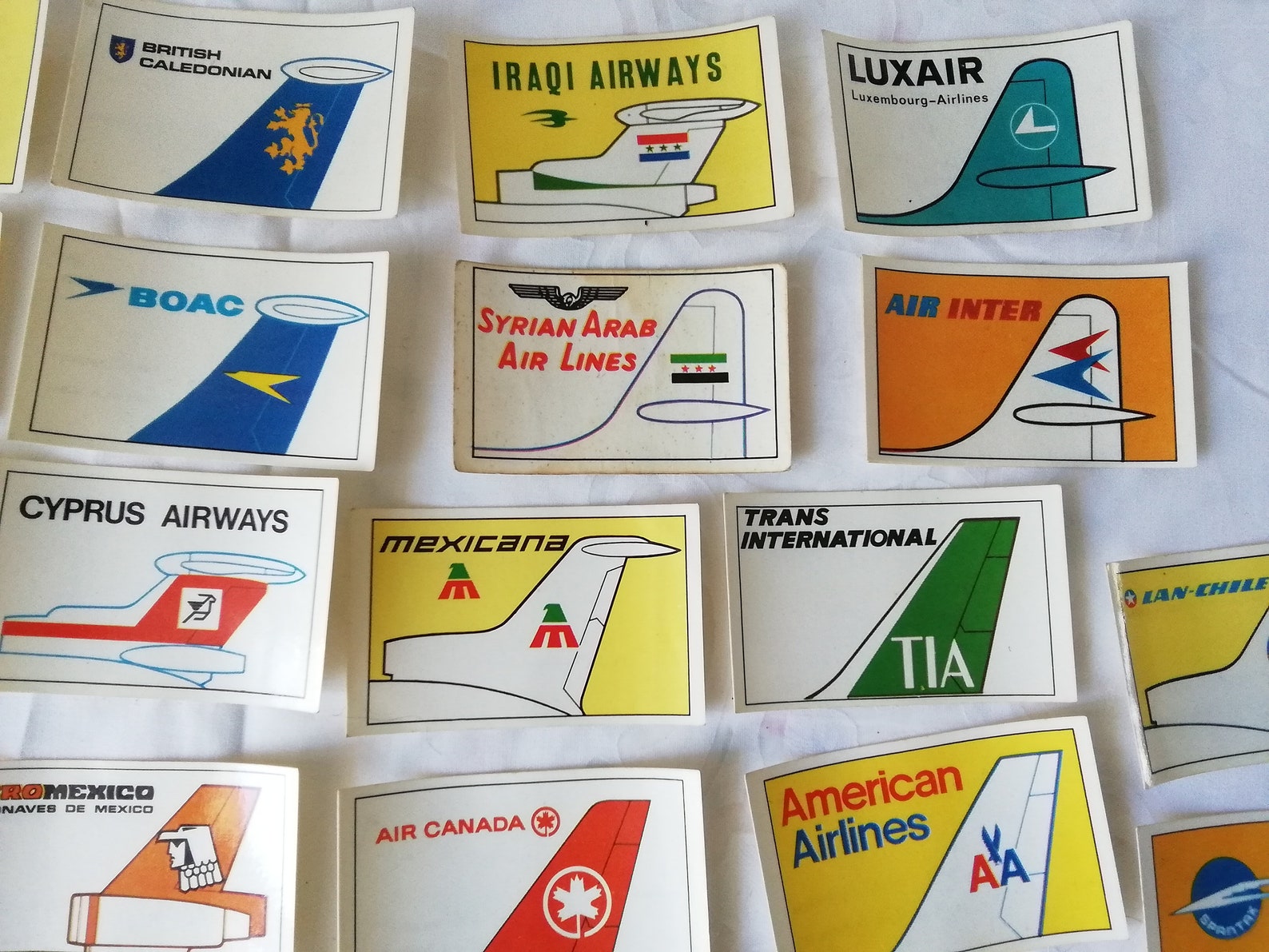 Airlines of the World Sticker Collection Set of 40 Vintage Decals - Etsy