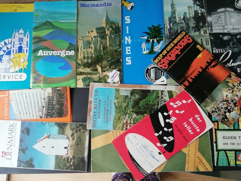 Vintage 60s/70s Hotel Brochures & City Maps: Nostalgic Memories for ...