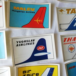 Airlines of the World Sticker Collection Set of 40 Vintage Decals - Etsy