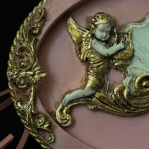 Vintage Style Cherub Wall Plaque Wood Hanging Plaque Handcrafted Wall ...