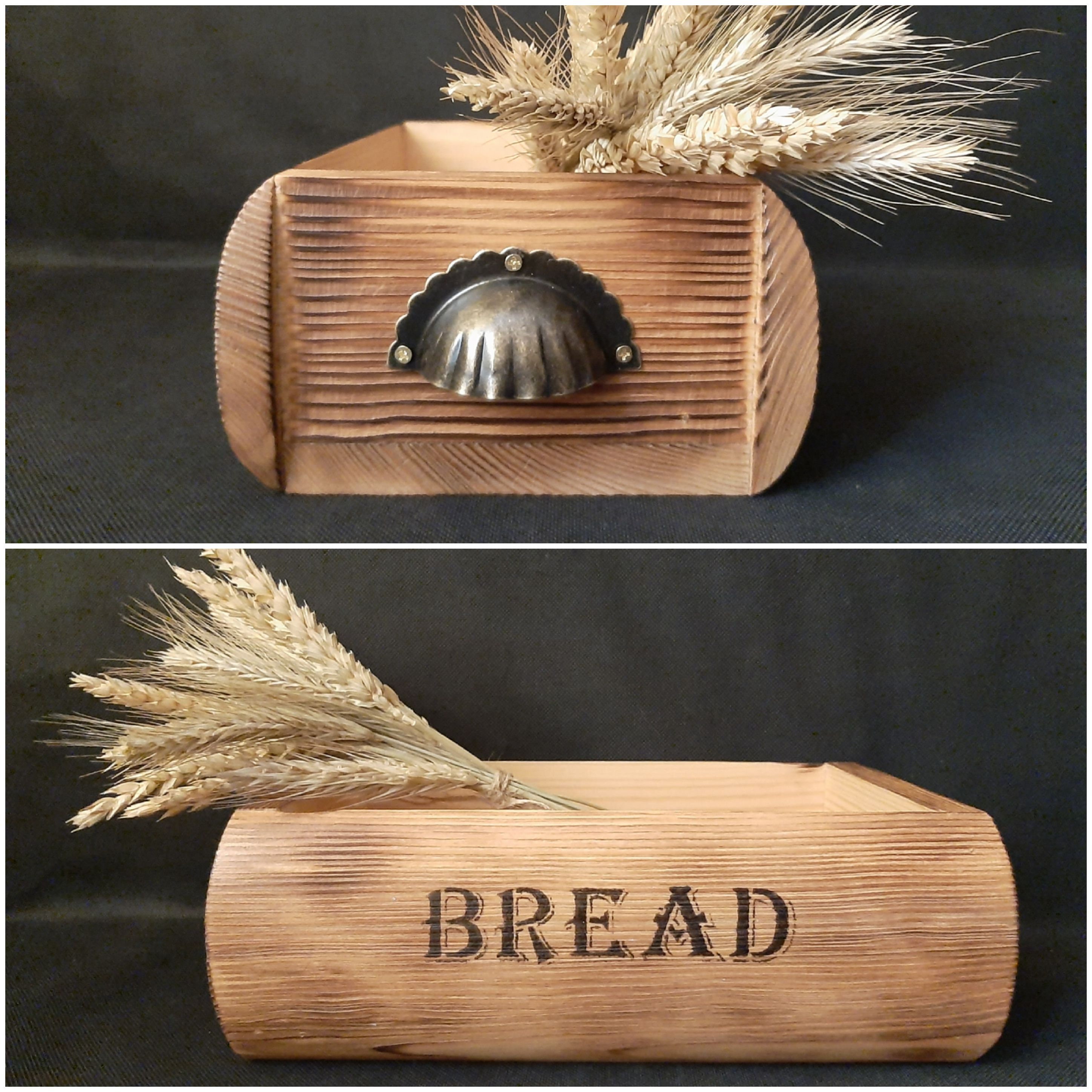 Wooden Bread Box for Modern Farmhouse Kitchen Bread Storage - Etsy ...