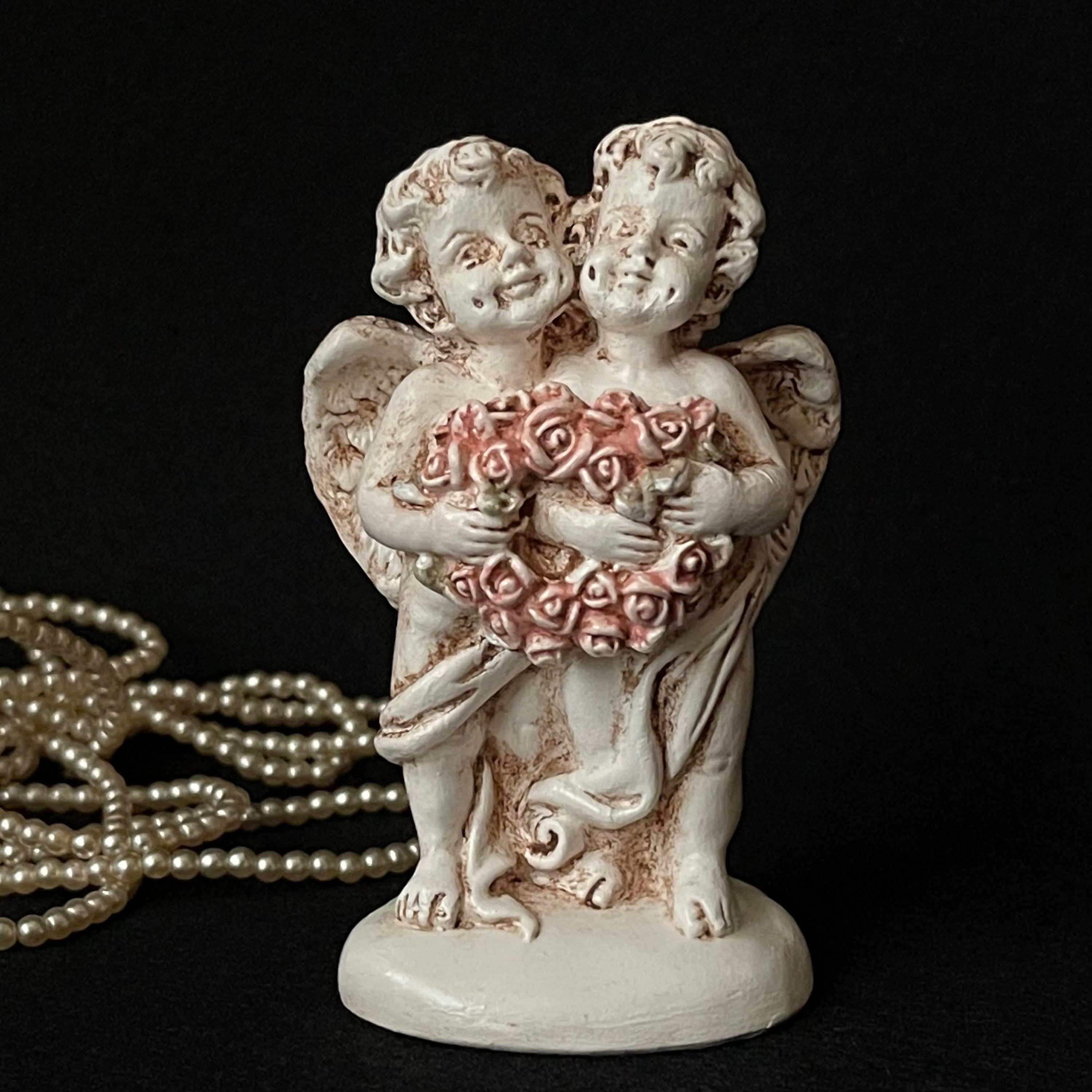 Winged Cherub Figurines Coquette Room Decor Aesthetic Shabby Chic Angel ...