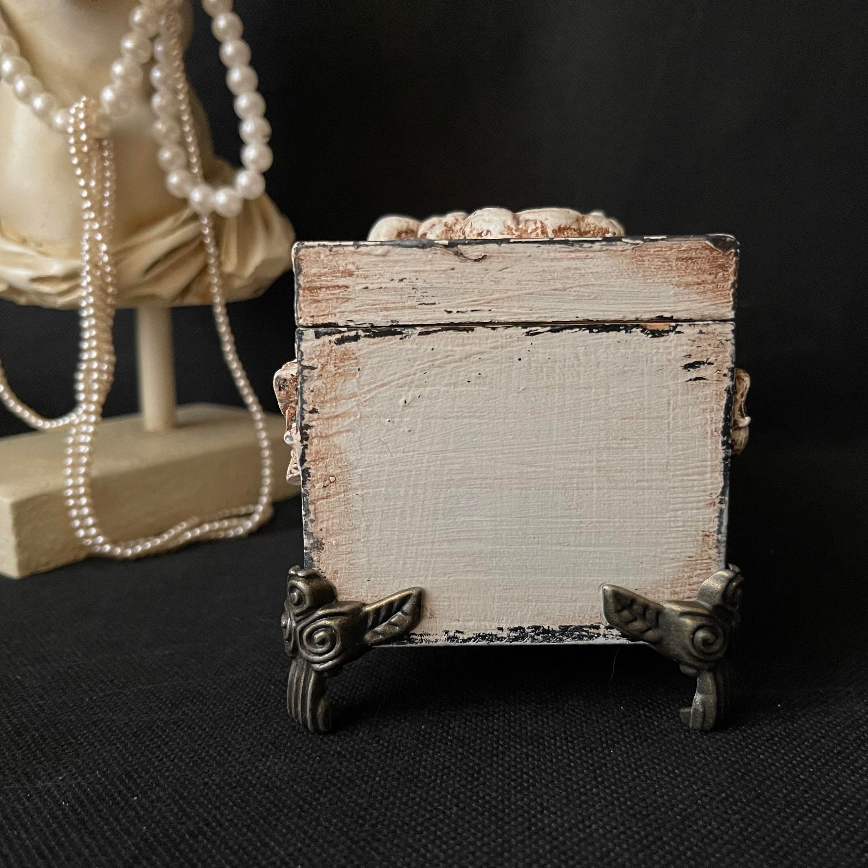 Shabby Chic Box With Roses Wood Jewelry Storage Box Unique Gift Box ...