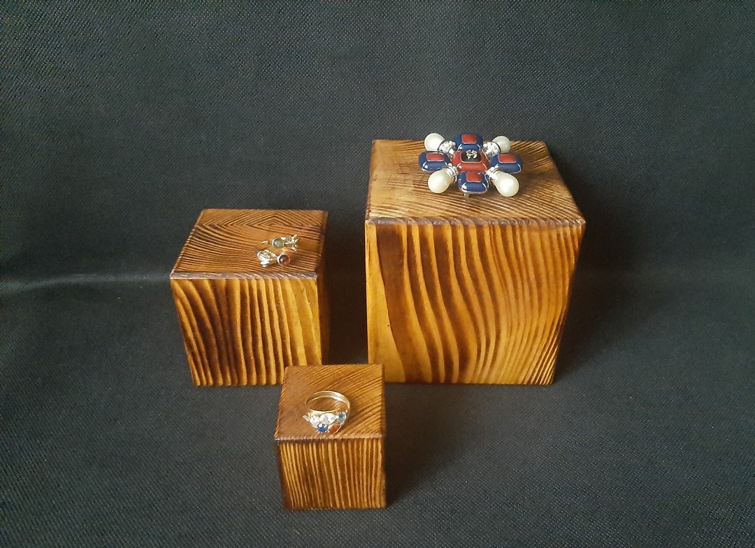 Jewelry Risers Blocks for Jewellery Display Natural Wood Shop Display ...