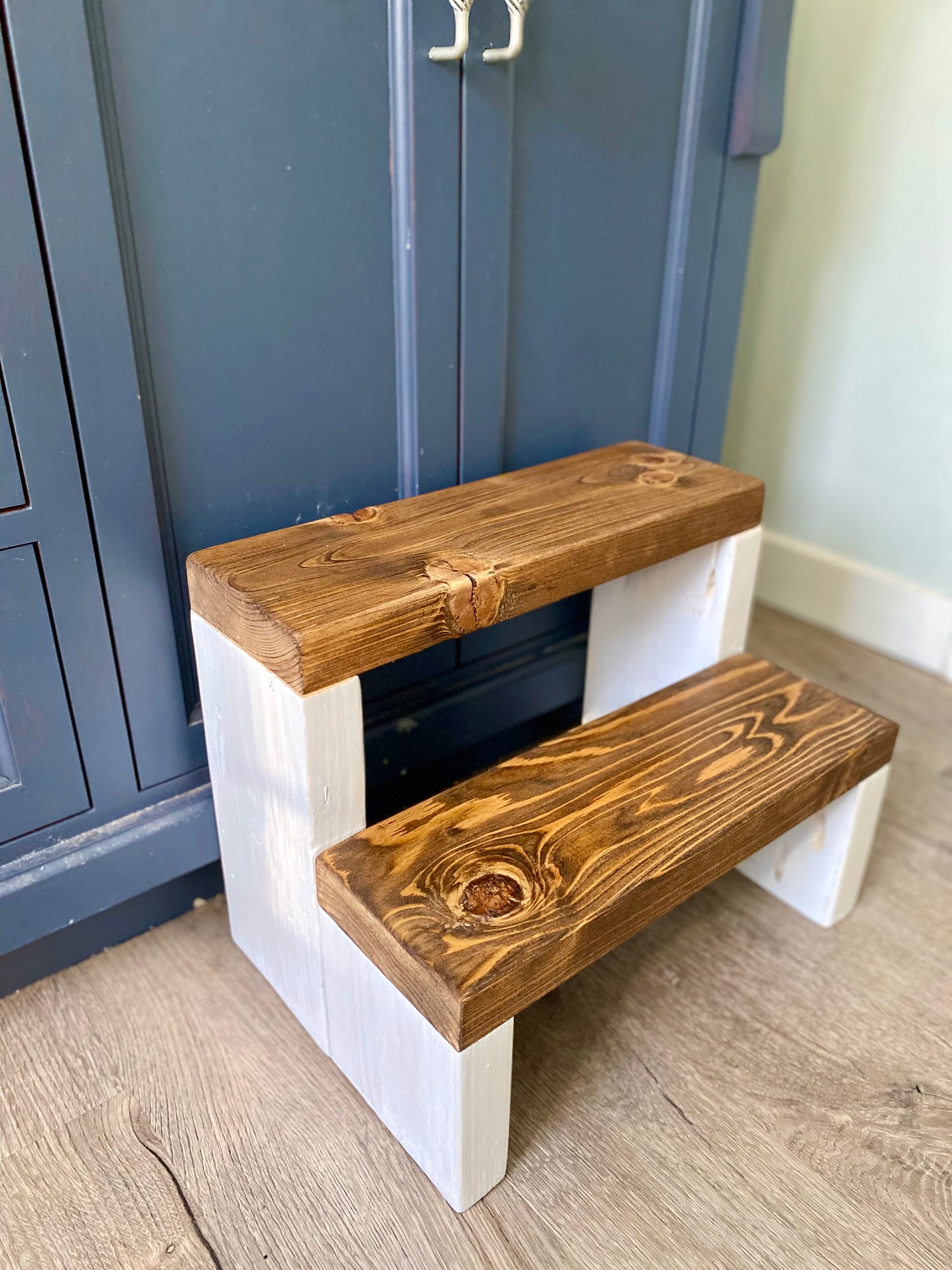 Personalized Kids Step Stool, Rustic Step Stool, Farmhouse Design ...