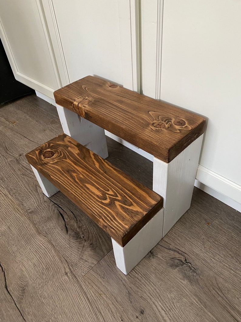 Personalized Kids Step Stool, Rustic Step Stool, Farmhouse Design ...