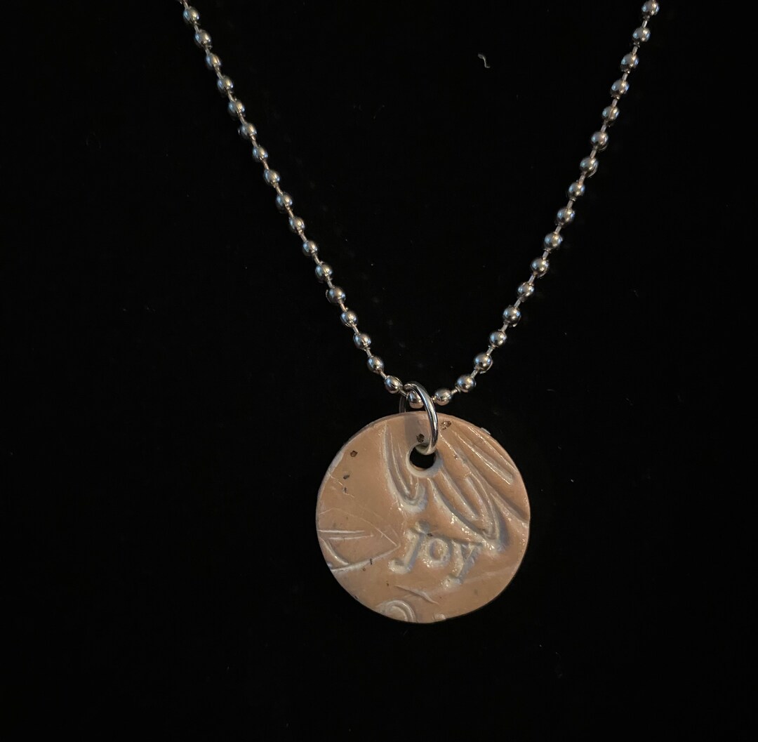 Leave Joy Clay Pendant Necklace - Etsy
