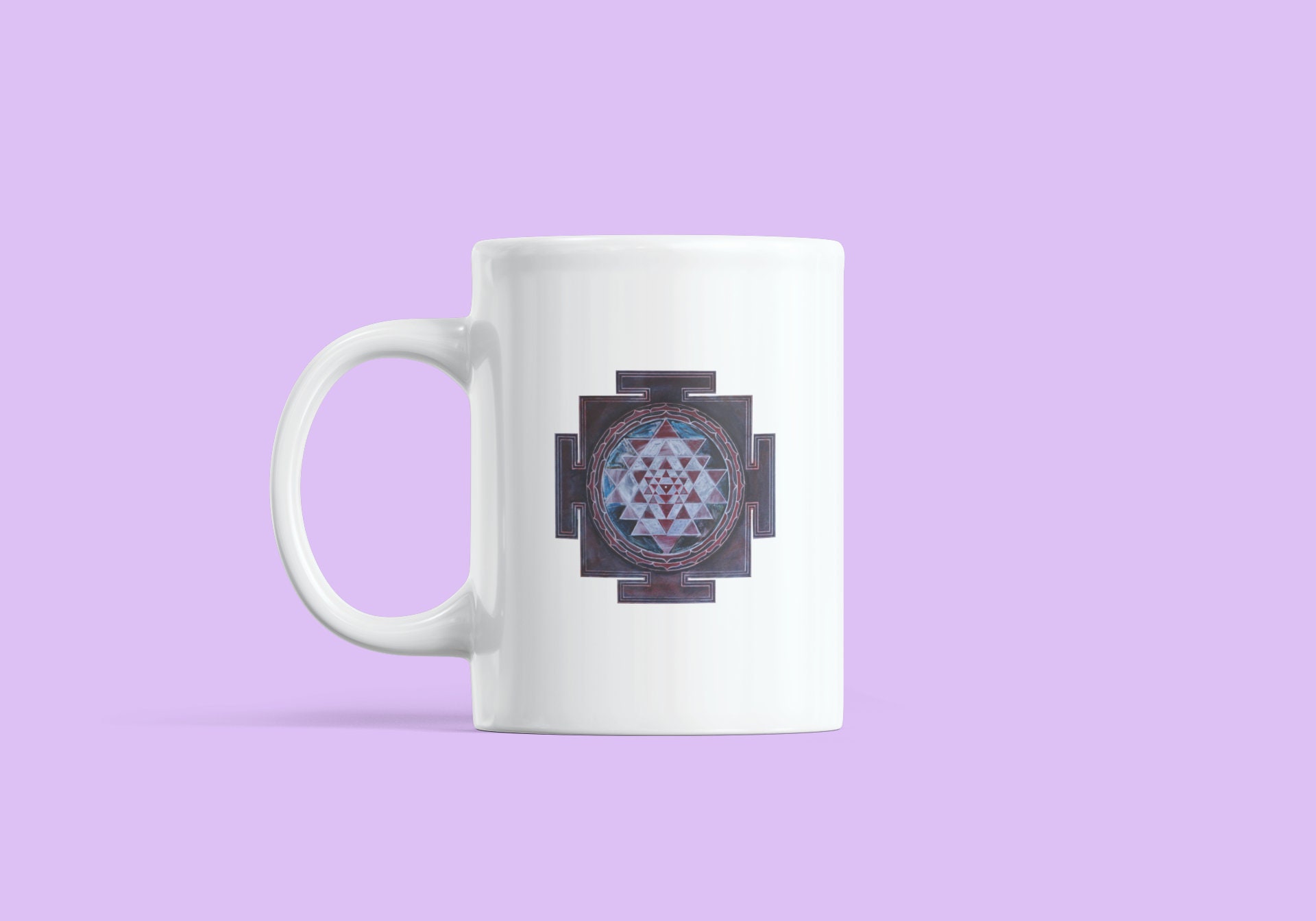 Sri Yantra Mug Print of Hand Painted Mandala Design - Etsy