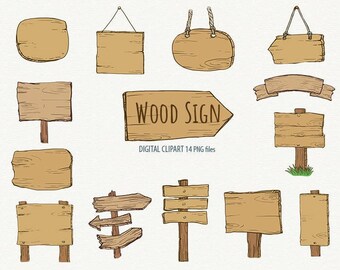 Wooden Signs Wood board Watercolor Clipart wood planks | Etsy