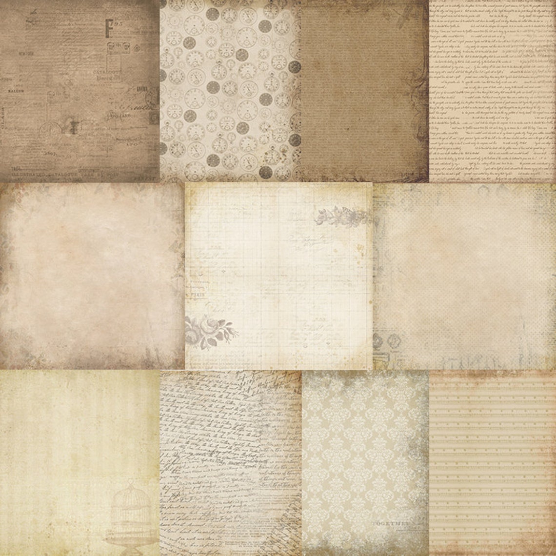 Vintage Paper Pack Old Textures Vintage Background Vintage - Etsy