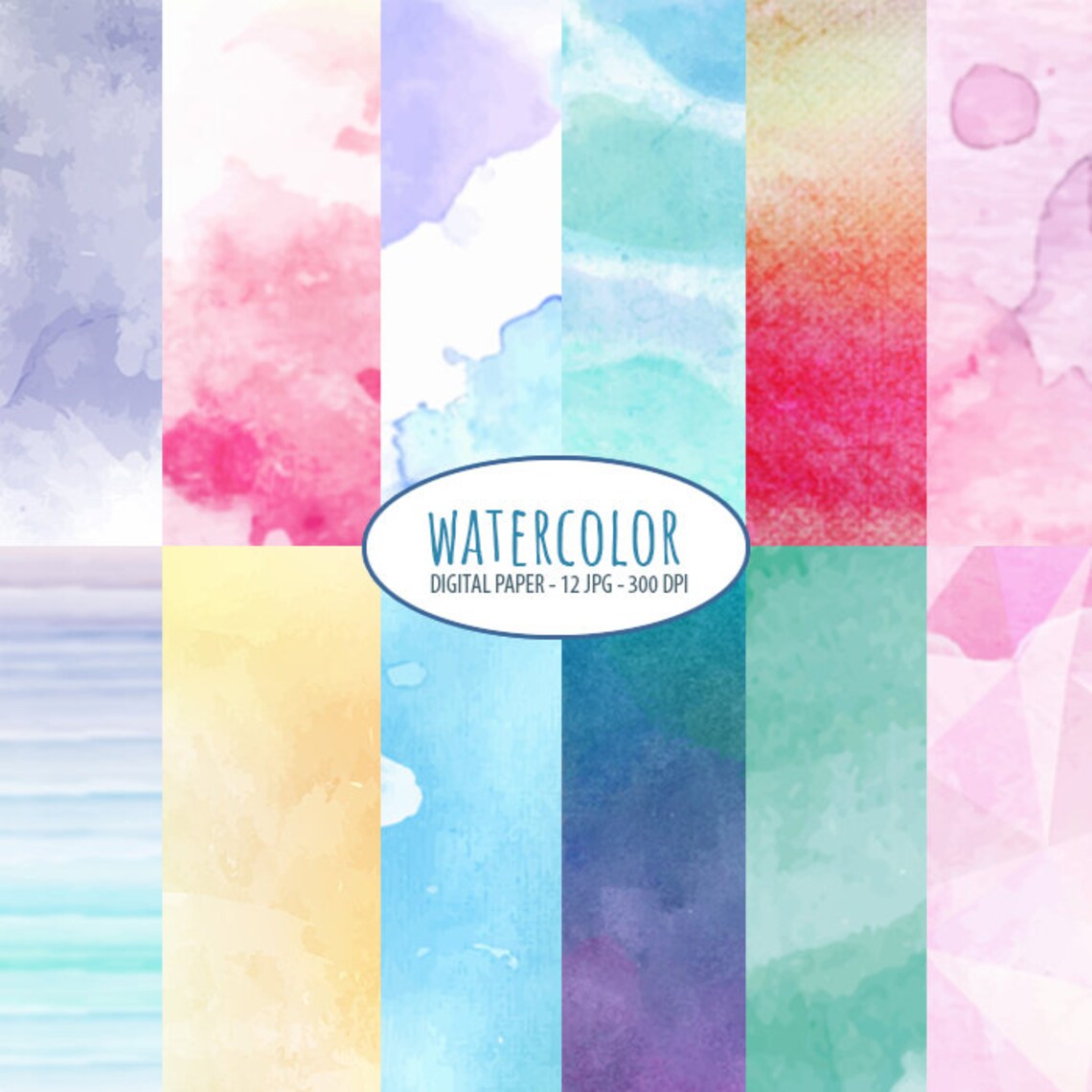 Watercolor Digital Paper Watercolor Backgrounds Textured - Etsy