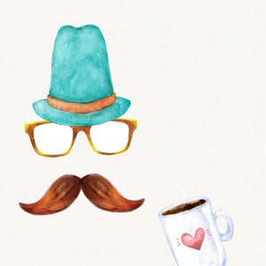 Father Day Clipart Watercolor Man Clip Art Gentleman Printable - Etsy