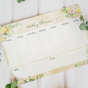 Floral Planner Printable Weekly Planner Digital Calendar Template Daily ...
