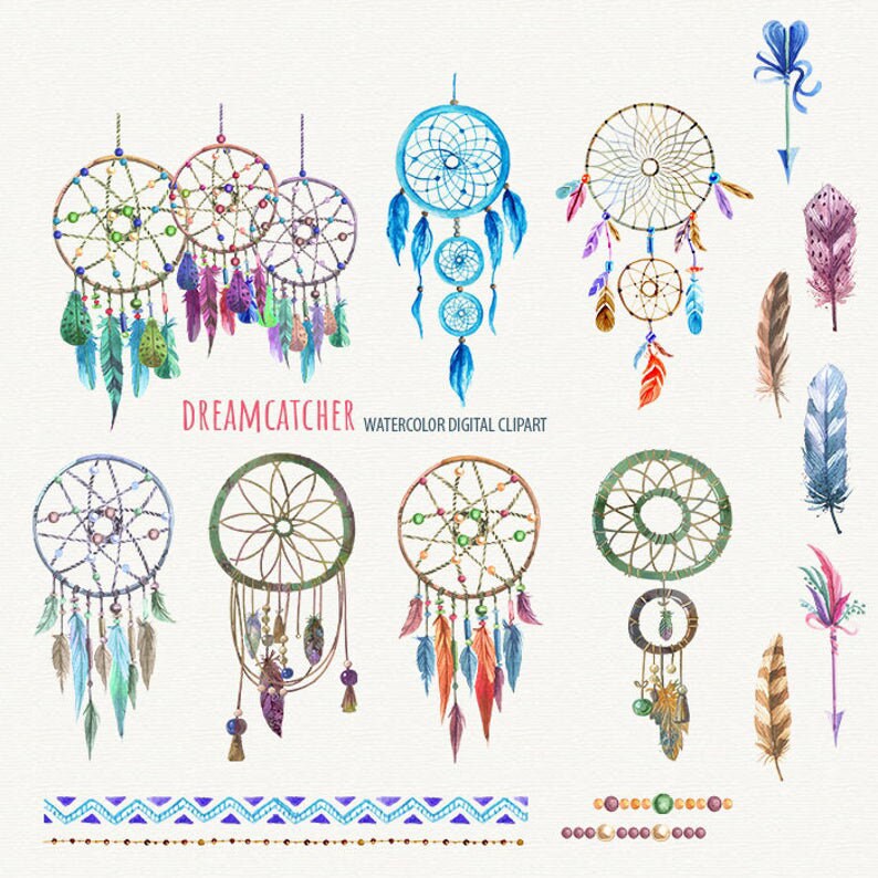 Ethnic Clipart Watercolor Tribal Bundle Clipart Instant | Etsy