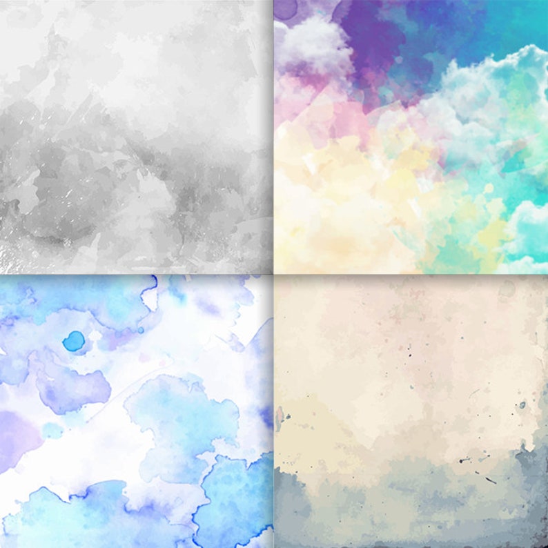 Watercolor Digital Paper Watercolor Backgrounds Textured - Etsy